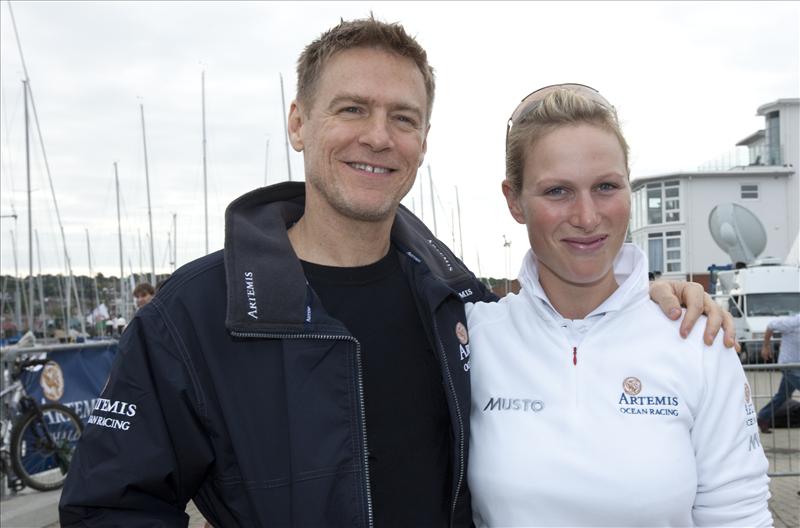 Bryan Adams and Zara Phillips on day 5 of Cowes Week 2009