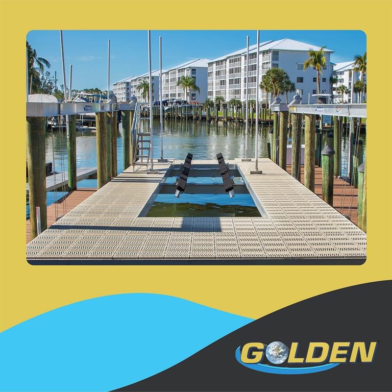 Strikes again with an amazing installation of the Golden Boat Lifts!
