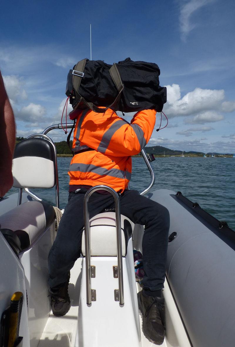 Mike, the TV Cameraman, working hard at Solway Yacht Club Cadet Week 2022