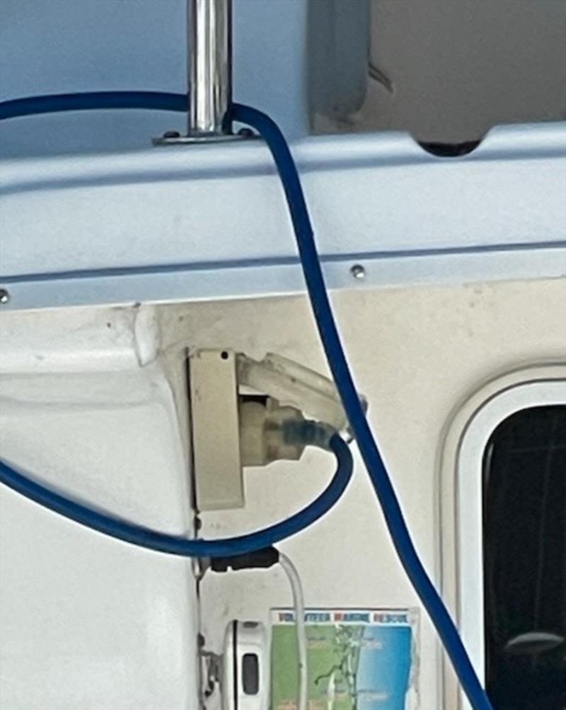 Connection point on boat