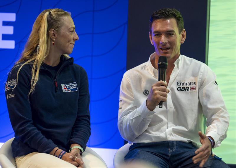Dylan Fletcher and Ellie Aldridge on the Main Stage at the RYA Dinghy ...