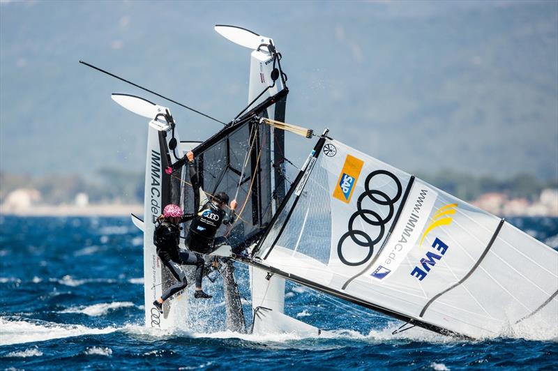 Taking a tumble on day 1 at Sailing World Cup Hyeres