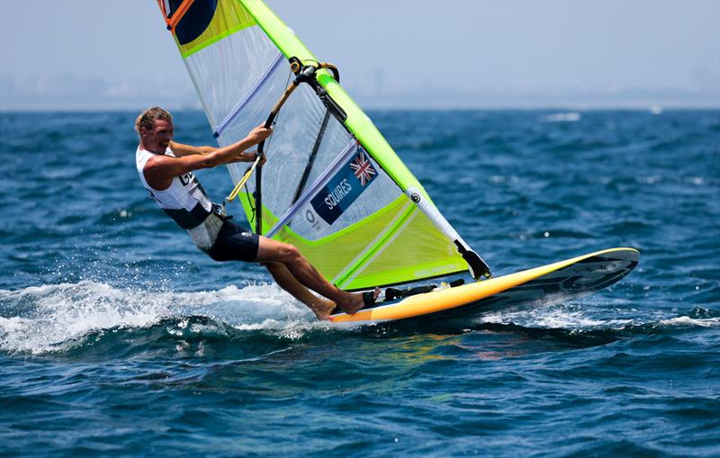 Tom Squires (GBR) in the Men's RS:X on Tokyo 2020 Olympic Sailing ...
