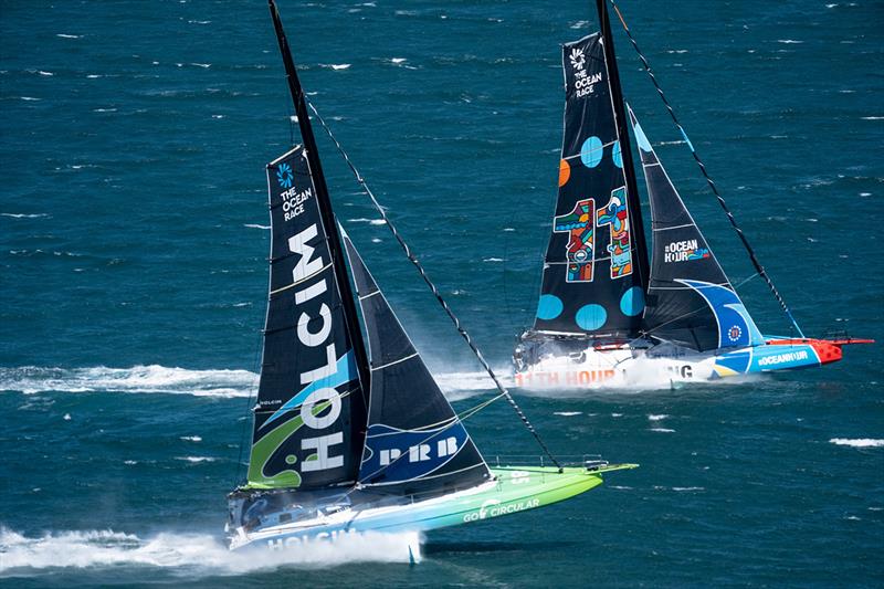 The Ocean Race Leg 3 Start: Holcim-PRB puts on a show at the start of ...