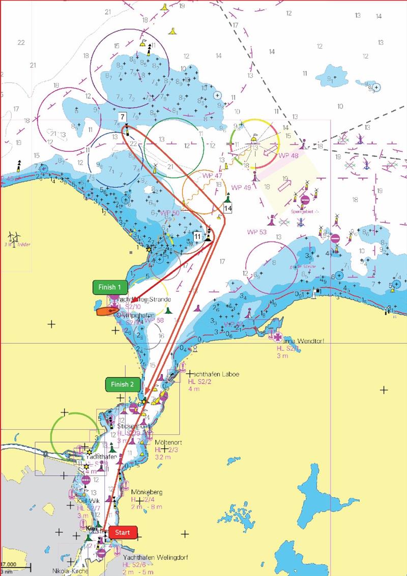 2023 ORC World Championship - One of the Coastal Race course options