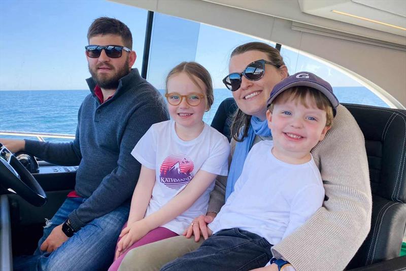 Its smiles all around for Josh at the wheel with his family