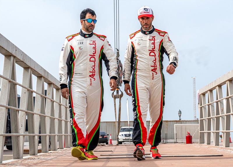 Team Abu Dhabi's Rashed Al Tayer (right) and Majed Al Mansoori