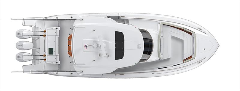 Tiara 38 LS - Exterior plan view optioned with adventure module