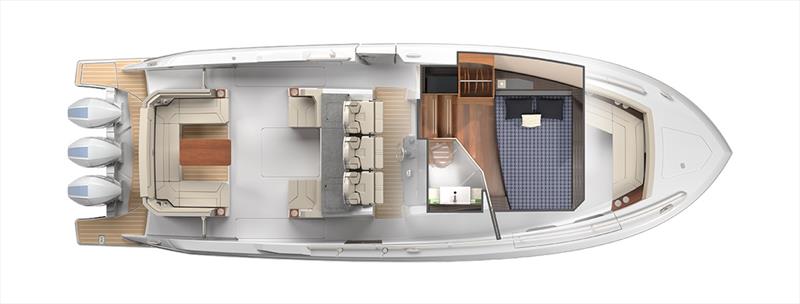 Tiara 38 LS - Standard interior plan view