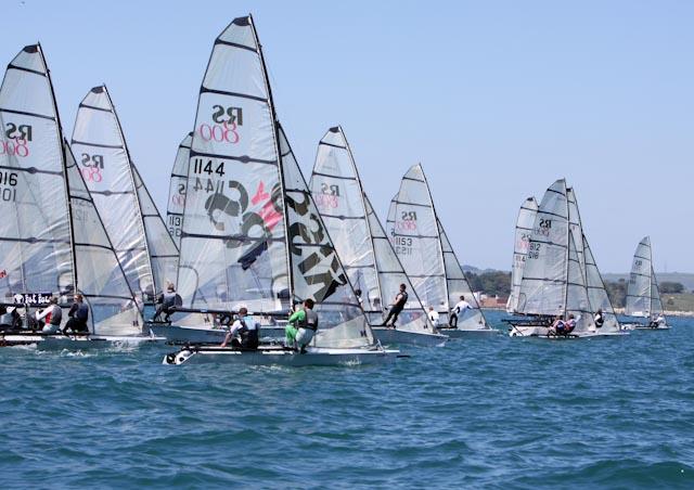 The RS800 fleet enjoy the sun at Weymouth