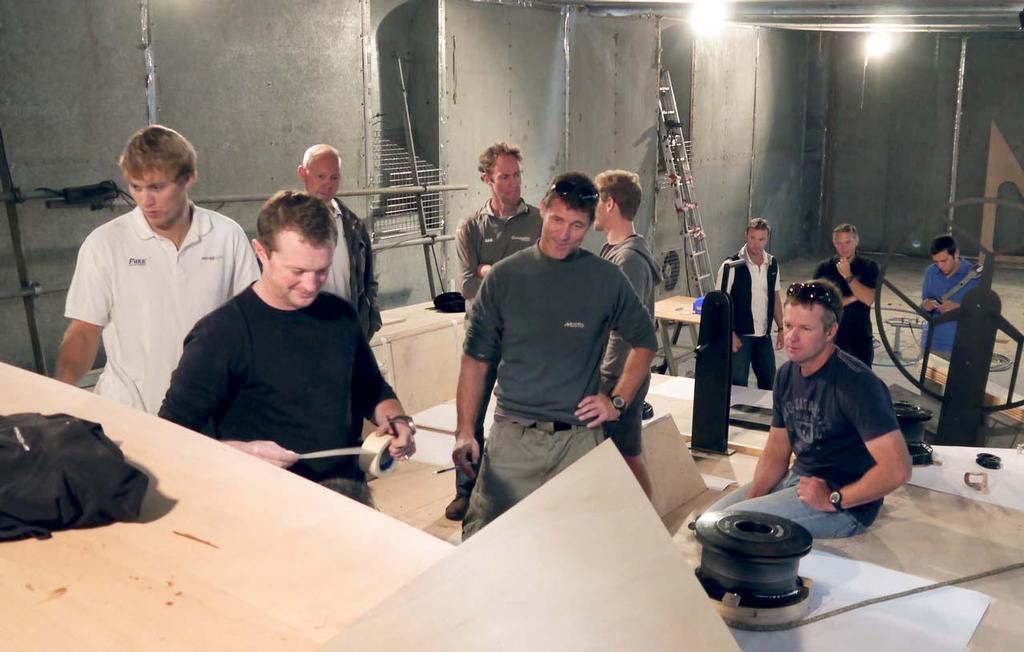 Volvo Ocean Race experts Emerson Smith (Farr Yachts), Phil Harmer, Neil ...