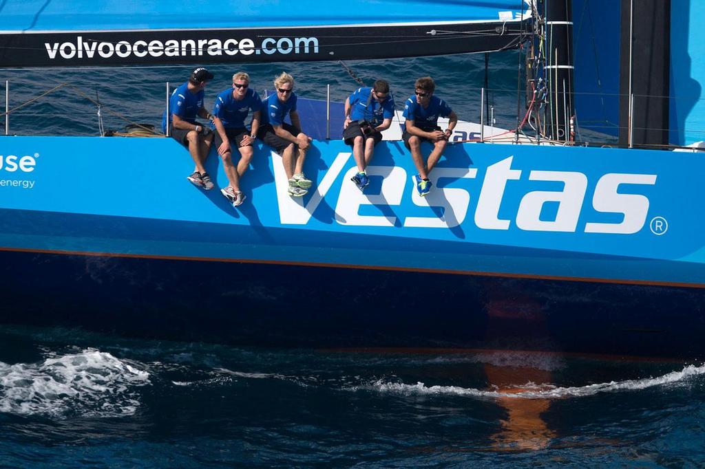 2014-15 Volvo Ocean Race - Team Vestas Wind during the practice Race in ...