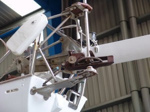 Close up of the Hasler developed vane gear for self-steering