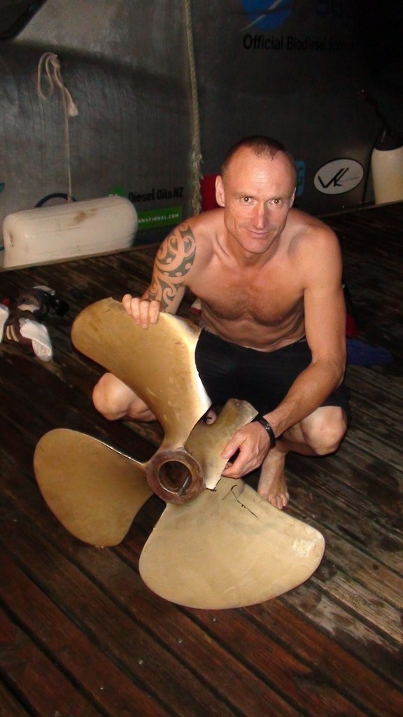 Earthrace skipper Pete Bethune manages a grin, even with his shattered ...