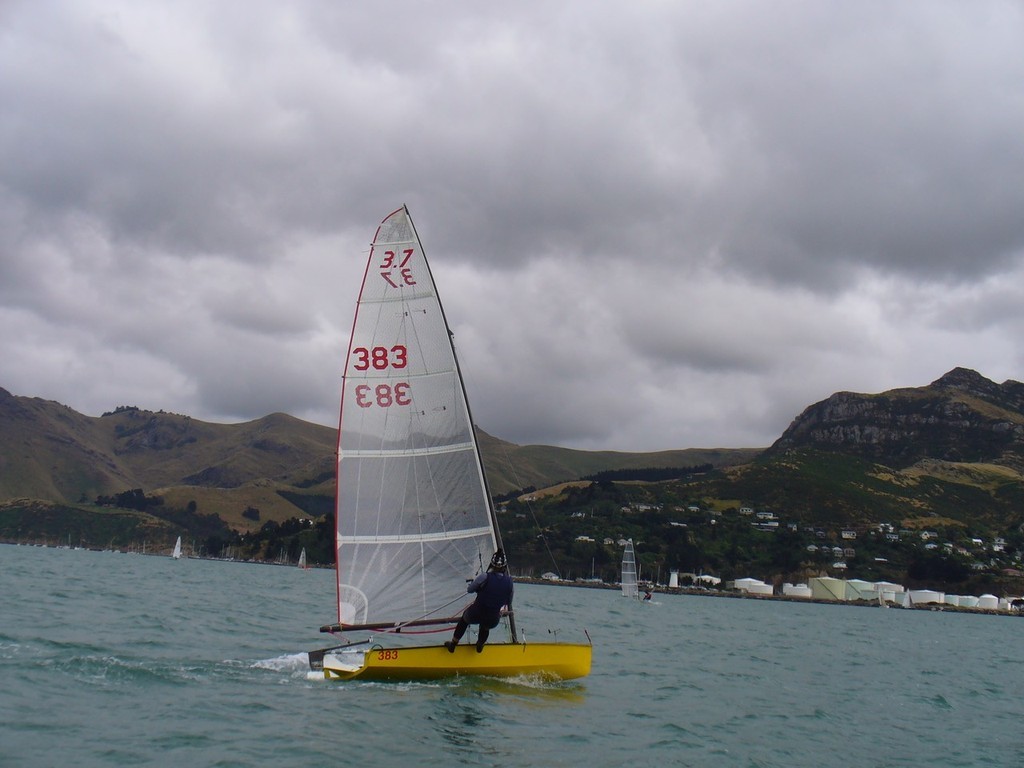 Naomi Paine sailing her boat 383 Buzzy Bee. - photo to accompany a story already sent in for 3.7 ...