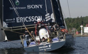 The wind never filled in properly and Ericsson Racing Team had to work ...