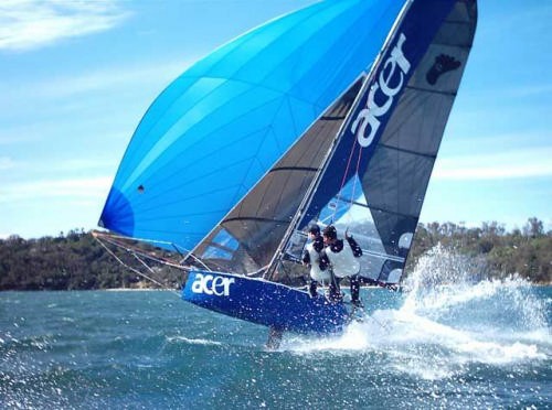 12 Foot Skiff action on Sydney Harbour