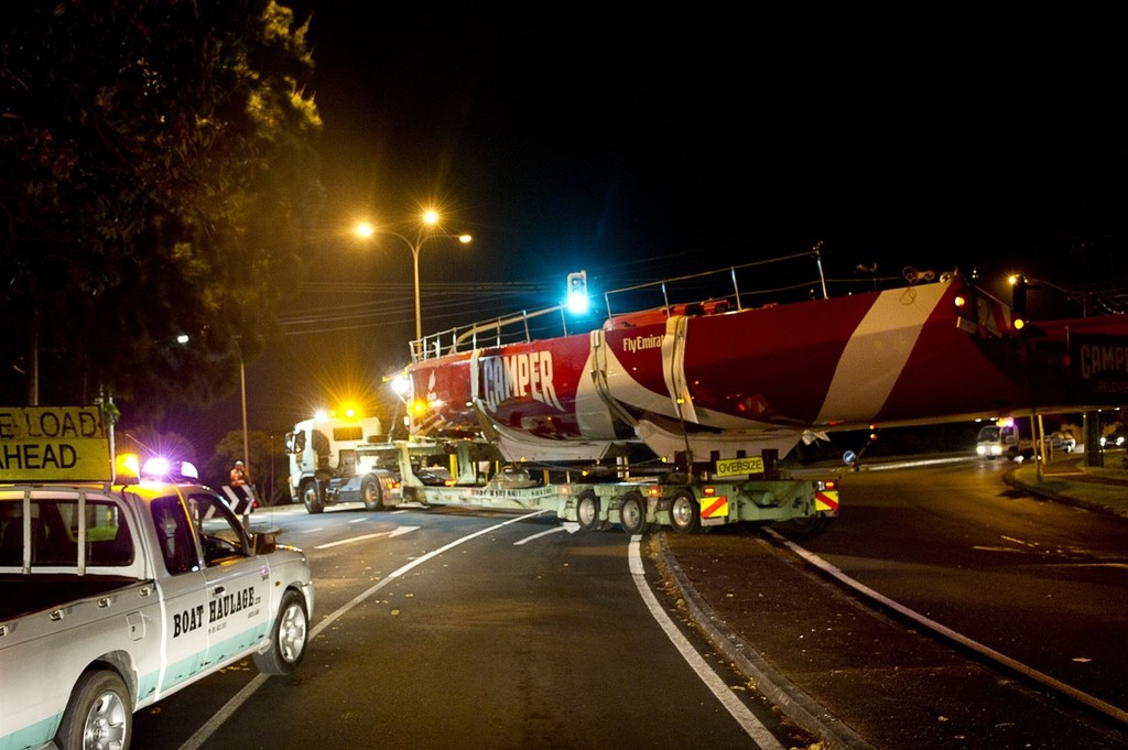 Volvo Ocean Race- Camper VOR70 makes journey to the sea + Video