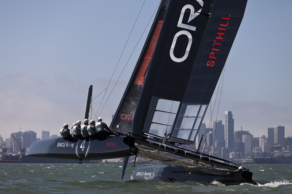 09/06/2011 - San Francisco (USA) - ORACLE Racing - Boat preparation ...