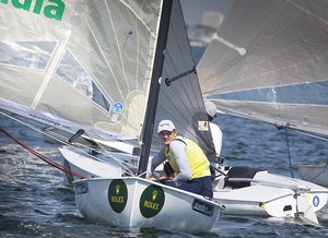 Giles Scott, Finn, GBR 41, GBR Leader after six races - Rolex Miami OCR