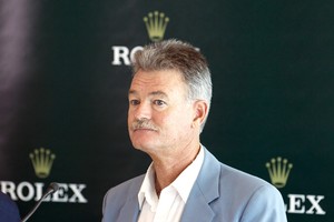 LARRY JAMIESON, crew on RAGAMUFFIN. Rolex Sydney Hobart 2011 press conference at Cruising Yacht ...