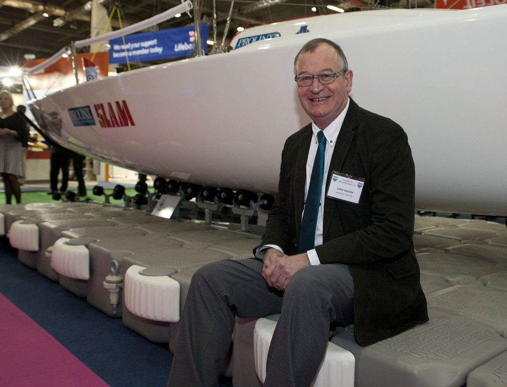 Chris Wilson the MD of Versadock International speaking at the launch ...