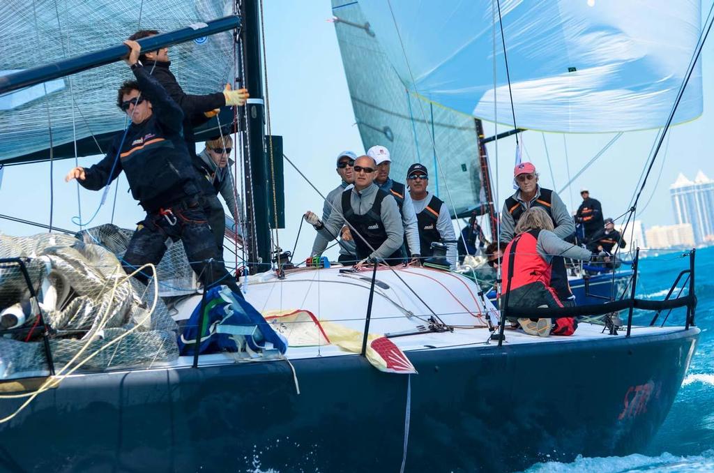 Struntje Light during the Farr 40 Miami Beach Invitational with skipper ...