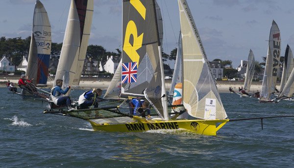 Day 2 of the 18ft Skiff International Championship in Carnac