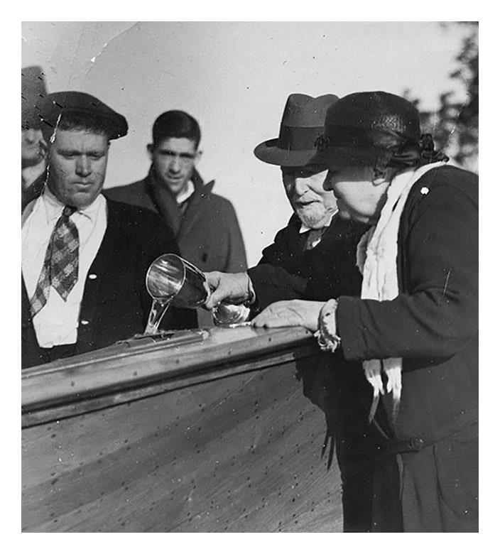 Christing of Lois 1935 Sid Barnett Stan Higgins Stan Sheldon on the right