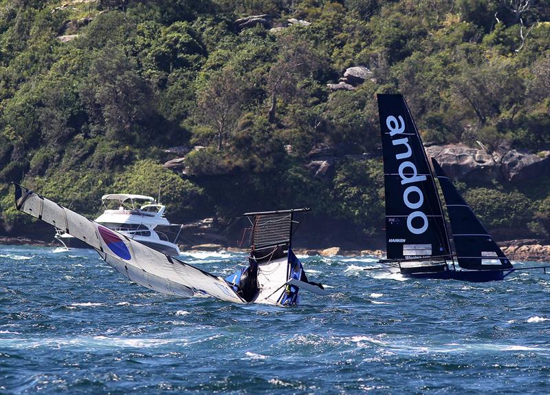 NSW 18ft skiff Championship on Sydney Harbour - Race 4