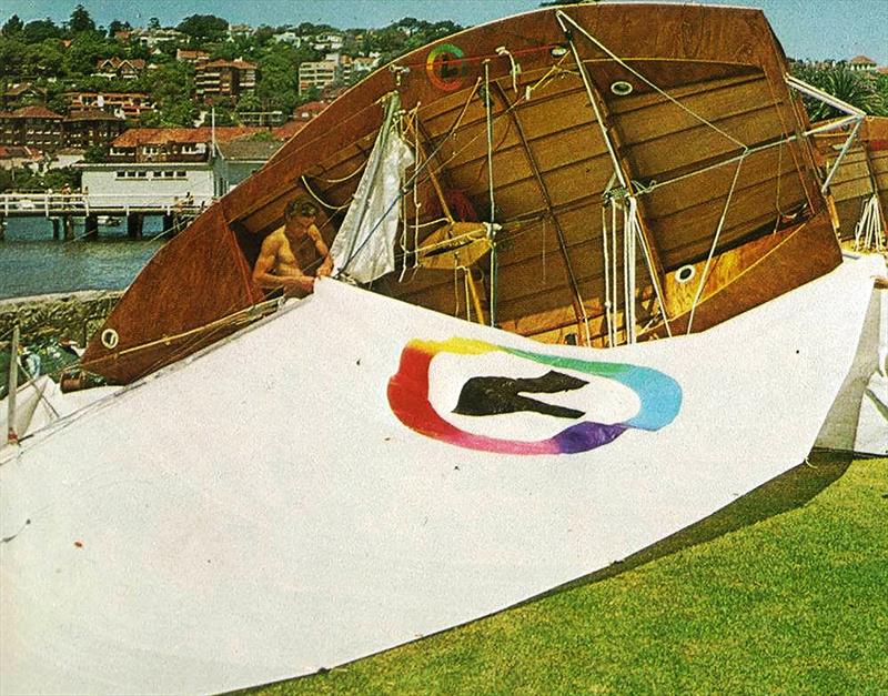 Forward hand Ian Souter with the first Color 7 during the 1976-77 season