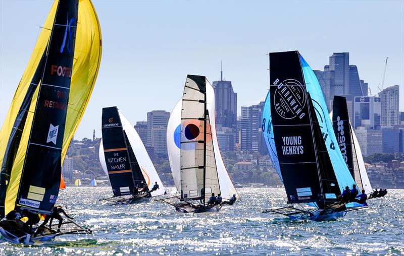 Spinnakers heading to the bottom mark during Race 2 of the Spring ...