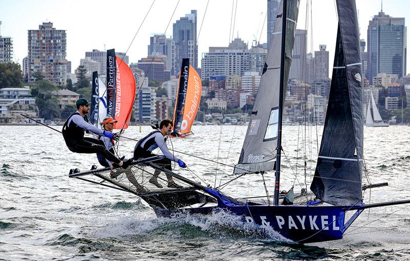 Approaching the weather mark in the Balmain Cup - Australian 18ft Skiff ...