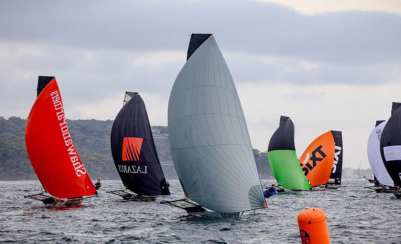 Slowly approaching the bottom mark - 18ft Skiff Australian Championship