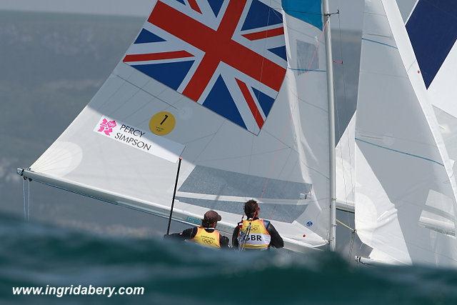 Star racing on day six of the London 2012 Olympic Sailing Competition