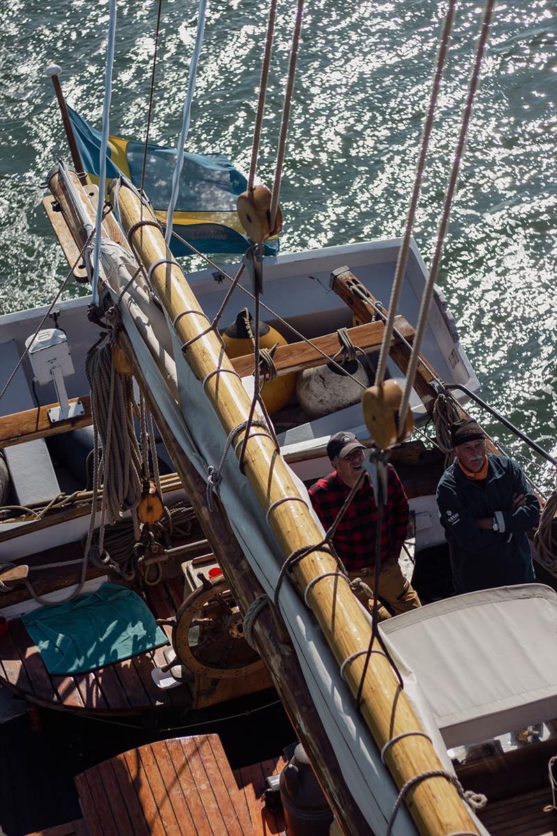 Kvartsita's mate, Joakim Carlsson, at the helm - Limfjorden Rundt Regattas