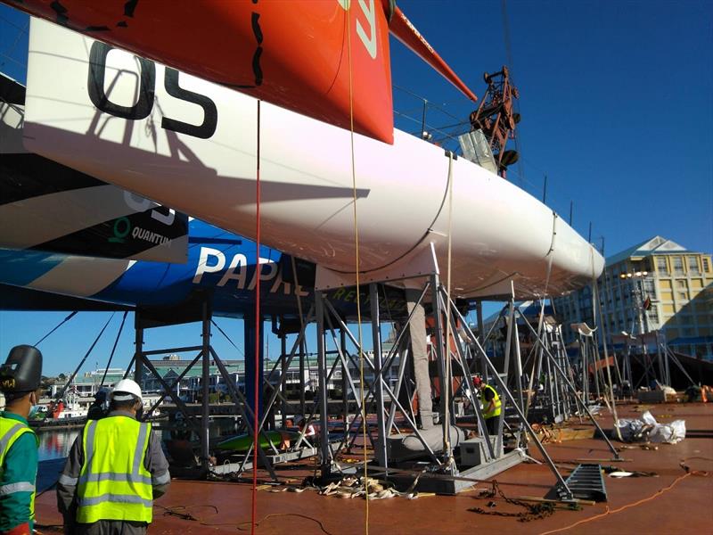 TP52 fleet aboard the 120m LOA general cargo ship, BBC Dolphin