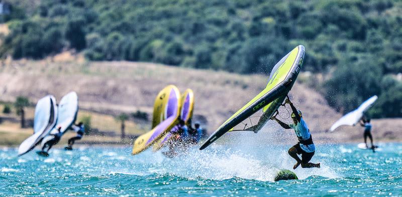 Crashy moment for Jack Bennett from New Zealand - 2024 WingFoil Racing ...